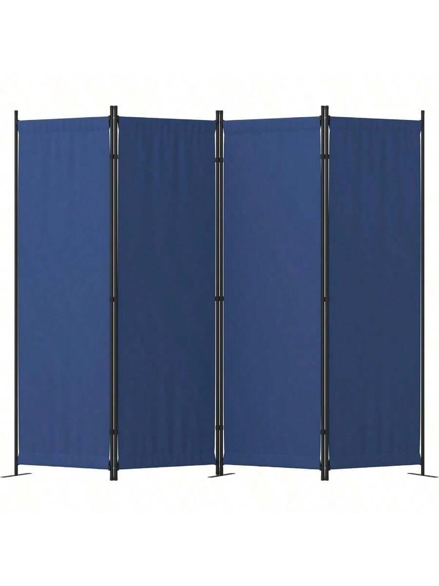 "4-Panel Room Divider Privacy Screen - 88" Tall Folding Partition with ...