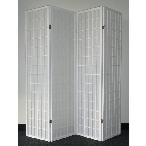 4 Panel Room Divider - White - Walmart.com