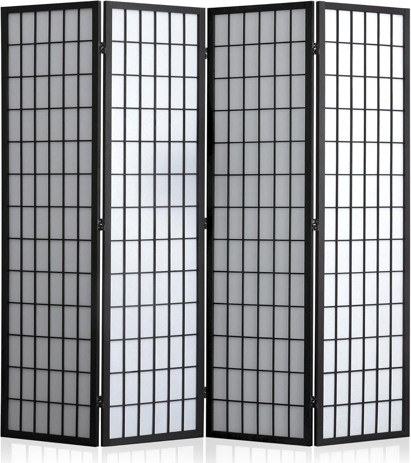 4 Panel Shoji Screen Room Divider, Folding Privacy Screens, Room ...