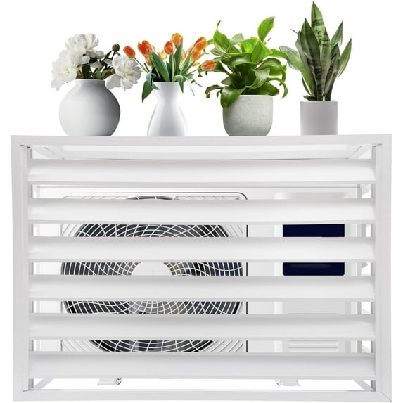 4 Panels Air Conditioner Fence, 39.3''H x 19.7''W x 27.6''H Outdoor ...
