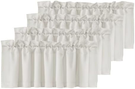 4 Panels Blackout Valances for Small Windows Thermal Insulated Short ...