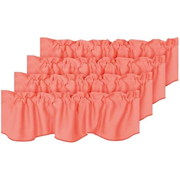 4 Panels Christmas Blackout Curtain Valances for Kitchen Windows/Living ...