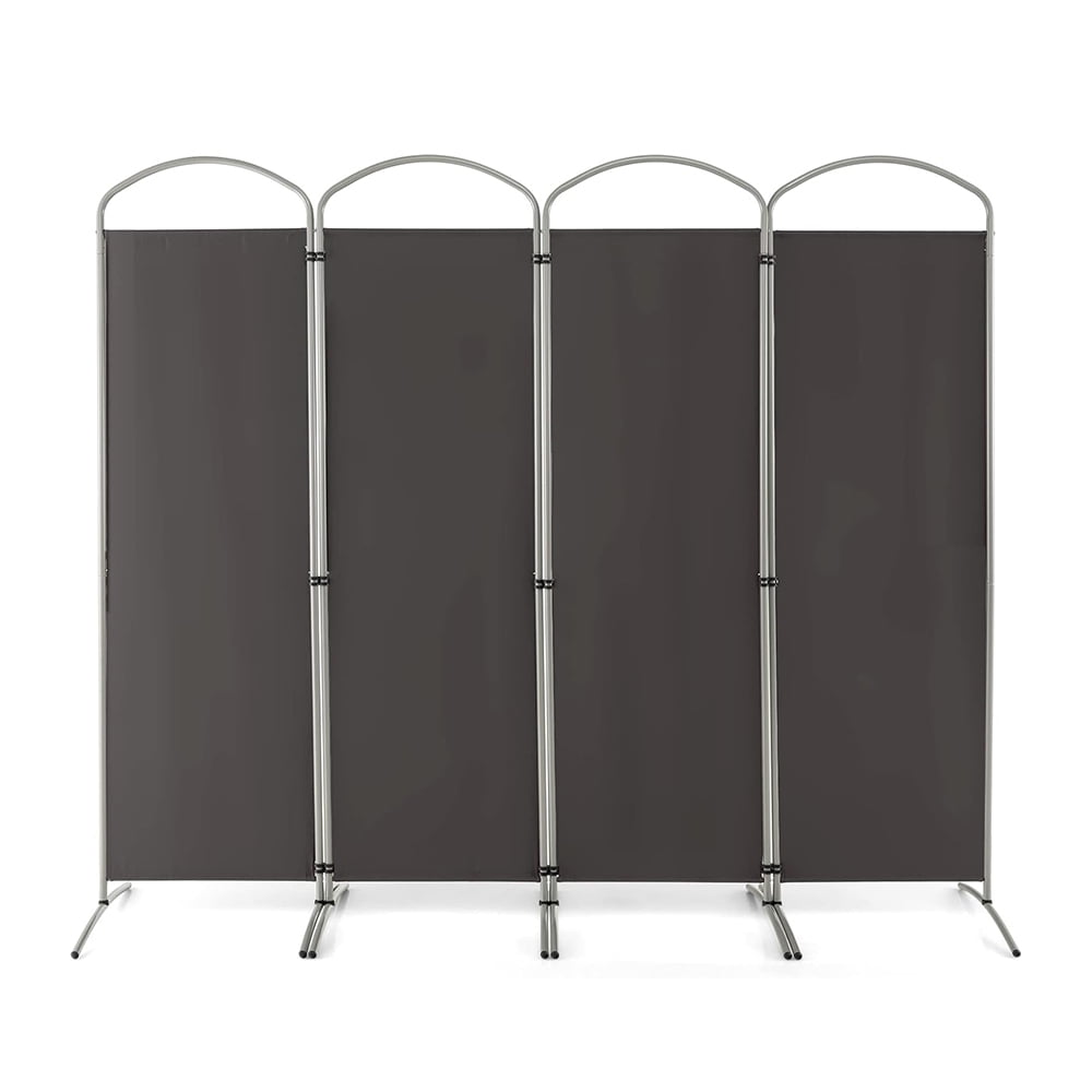 4 Panels Room Divider, 6 Ft Folding Privacy Screen with Stable Metal ...