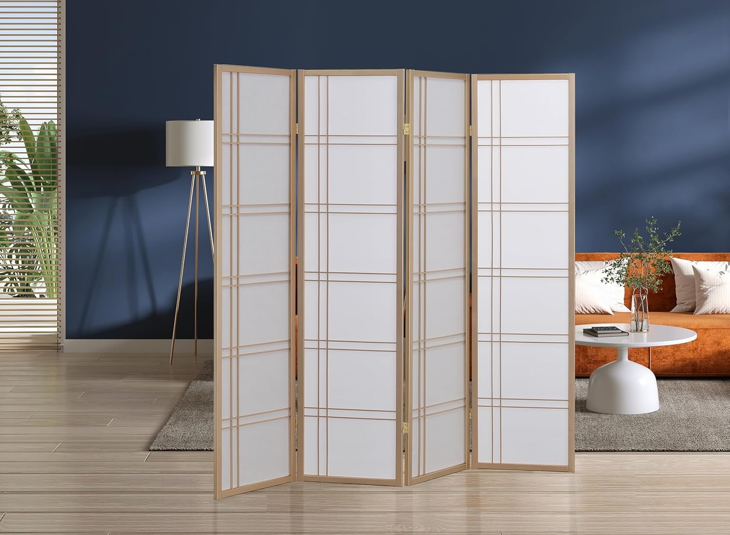 4 Panels Room Divider Privacy Screen Shoji Divider 6ft High Japanese ...