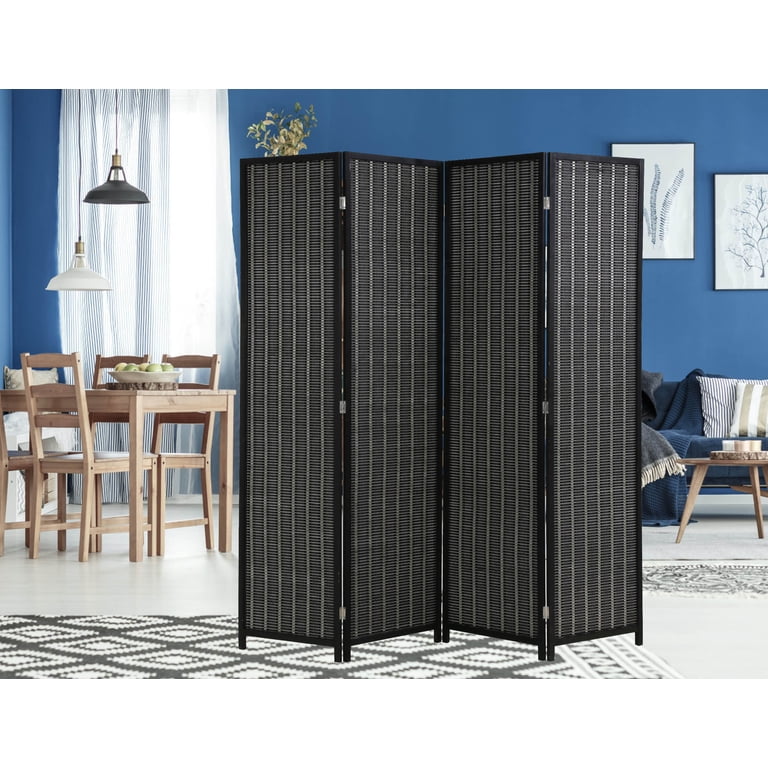 Bamboo Sliding Room Dividers 6 Panel Natural Room Divider,Folding
