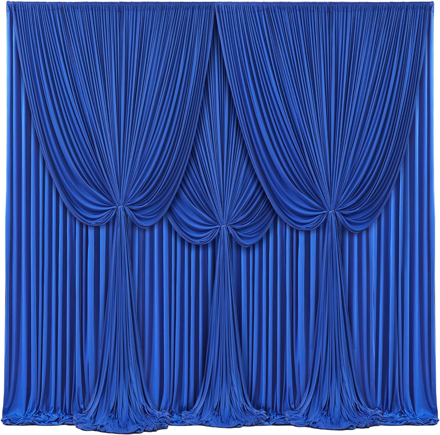 4 Panels Royal Blue Backdrop Curtains for Wedding Party Wrinkle Free ...