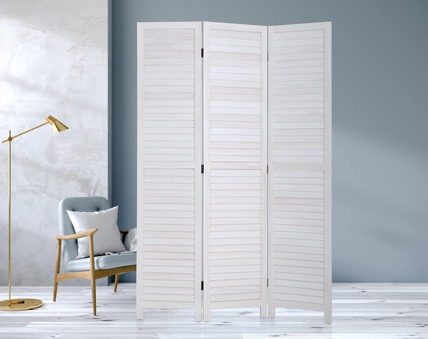 4 Pannel Wooden Room Dividers and Folding Privacy Screens 5.58 Ft Tall ...