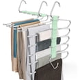 4 Pants Hangers Space Saving, Anti-Slip Multi-Functional Pants Rack ...