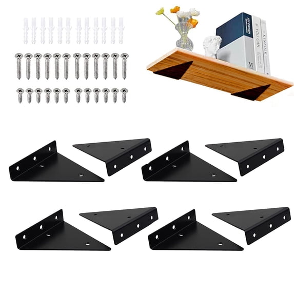 4 Park Floating Shelf Bracket 4 x 3 Inch, White 4 inch Shelf Bracket ...
