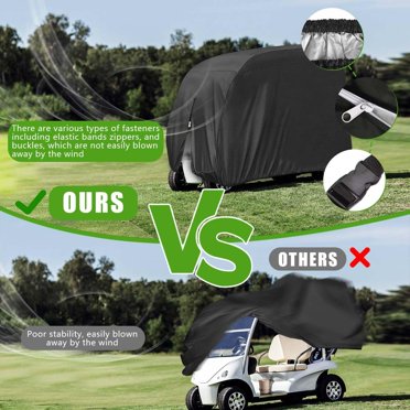 Covered Living Golf Cart Sun Shade Cover for 4 Seater Golf Cart Roof up ...