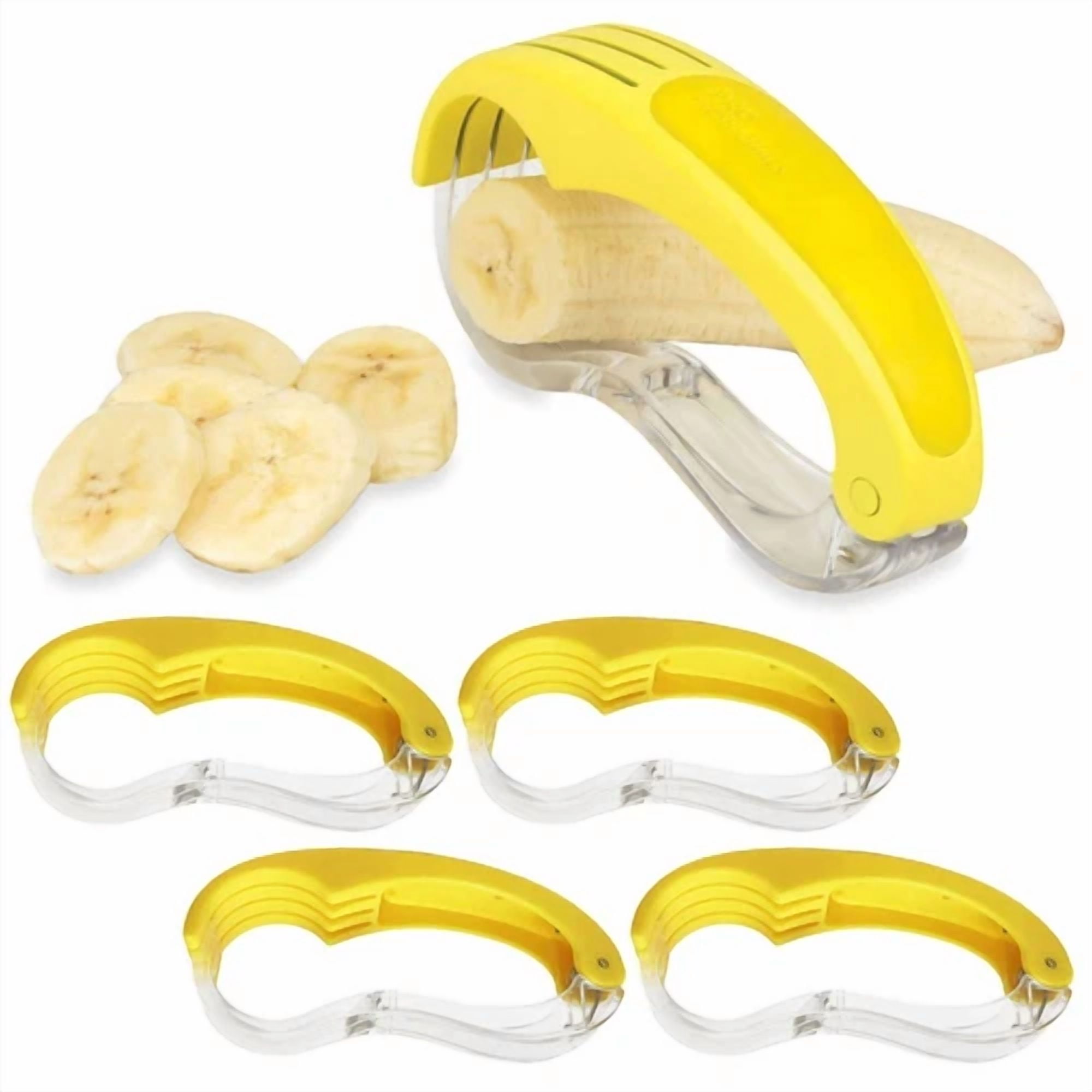 4 Pc Banana Slicers Knife Fruit Salad Cutter Chopper Kitchen Gadget Bar ...