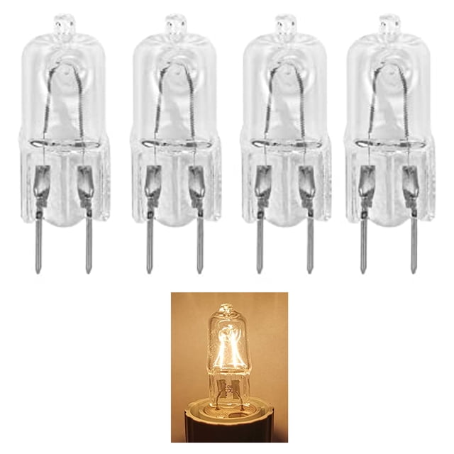 4 Pc Bi-Pin Halogen Light Bulb Replacements 25W 120V G8 Clear Capsule ...