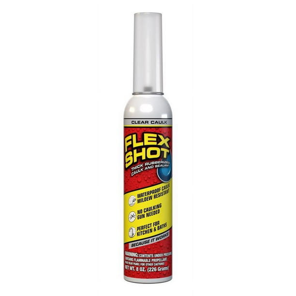 4 Pc, Flex Seal Family Of Products Flex Shot Clear Rubber All Purpose ...