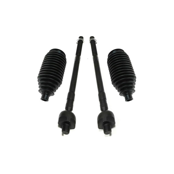 4 Pc Front Inner Tie Rod Ends and Steering Gear Bellow Boots Left Right ...