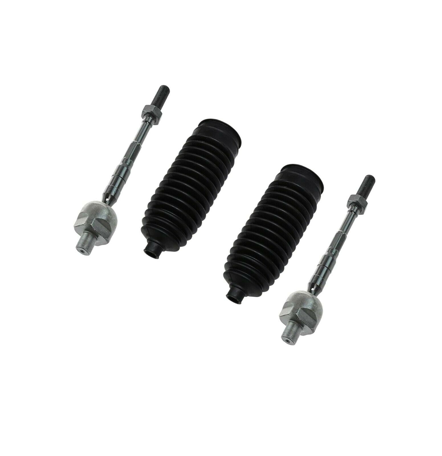 4 Pc Front Steering Kit Inner Tie Rod Ends Rack & Pinion Bellow Boots ...