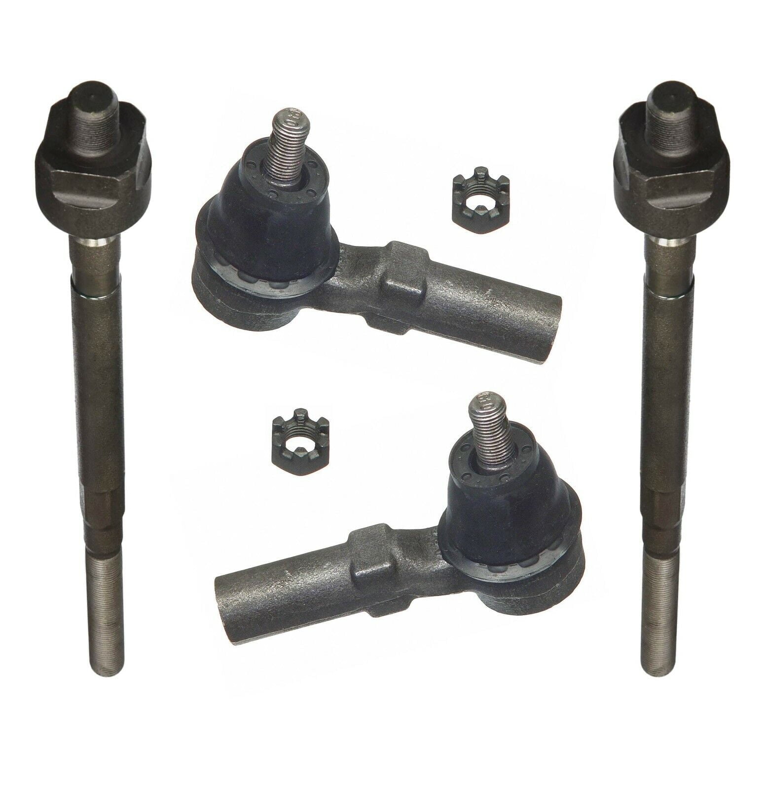 4 Pc Front Steering Kit Outer & Inner Tie Rod Ends - Walmart.com