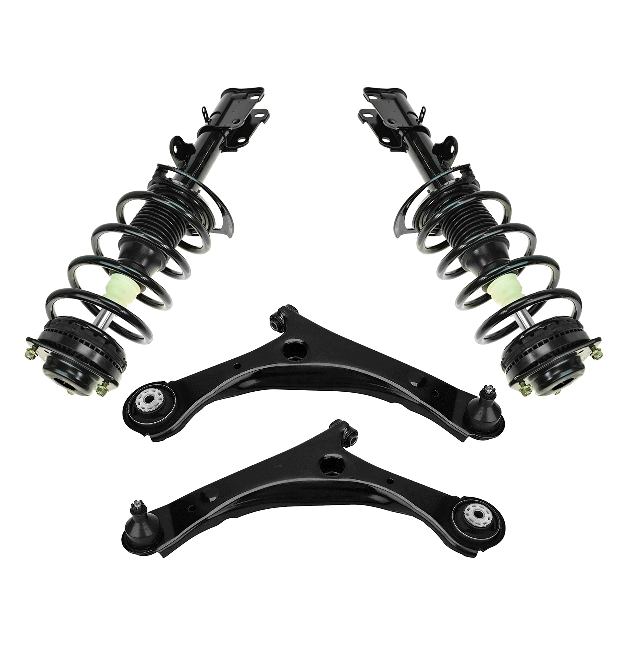 4 Pc Front Suspension Kit Strut and Coil Spring Assembly + Lower ...