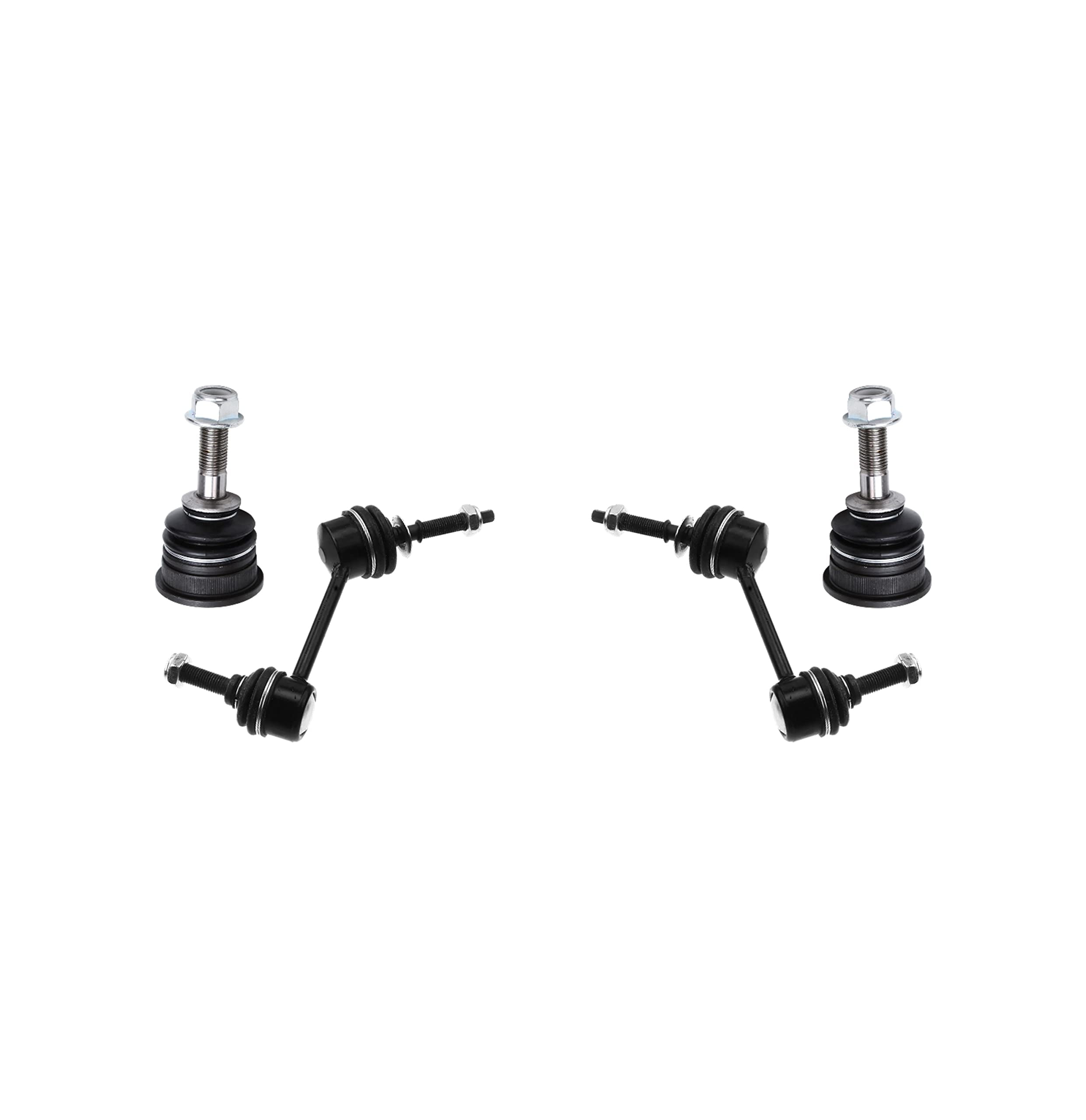 4 Pc Front Sway Bar End Links + Upper Ball Joints, Passenger & Driver ...