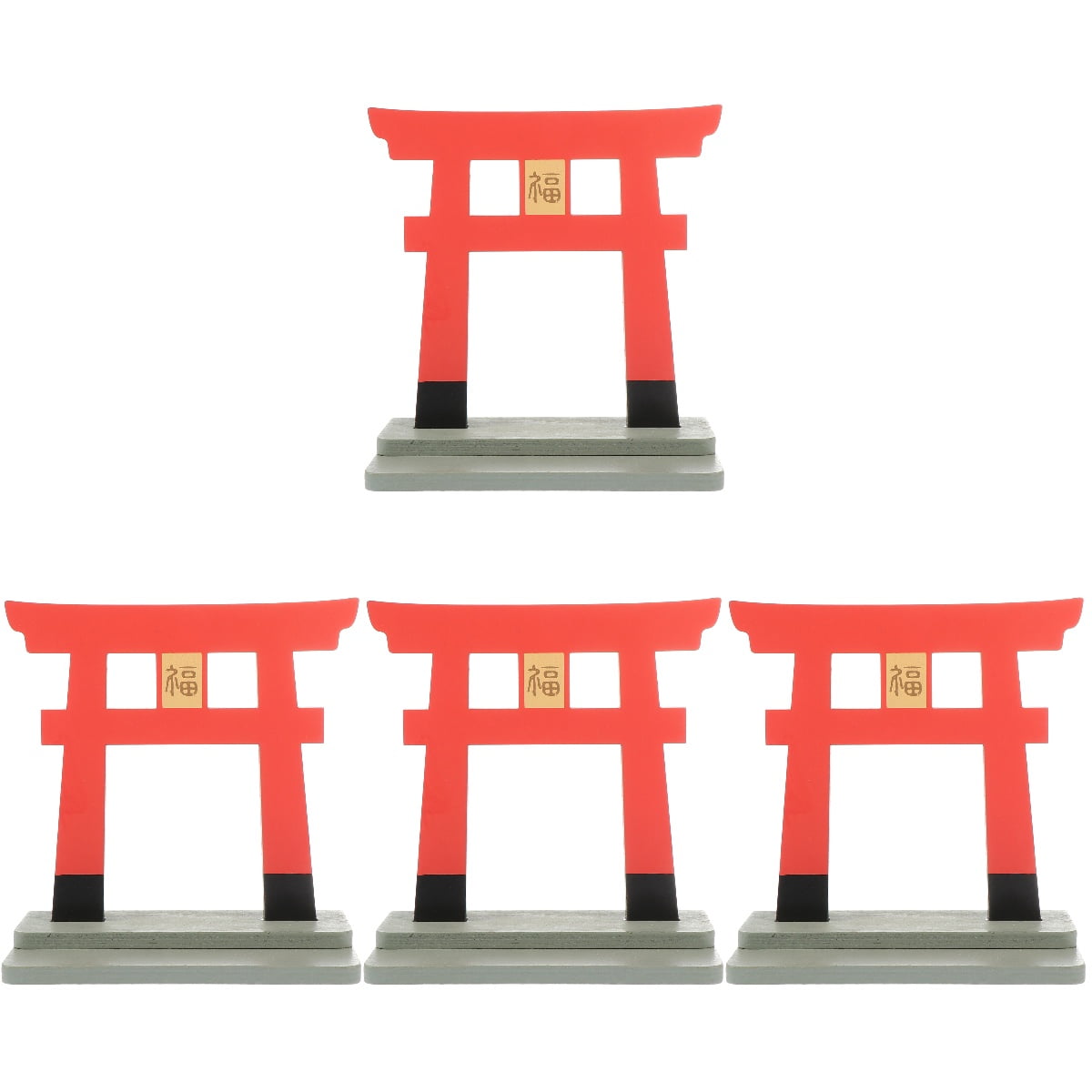 4 Pc Fumen Furniture Children’s Toys Miniature Blessing Door Japanese ...