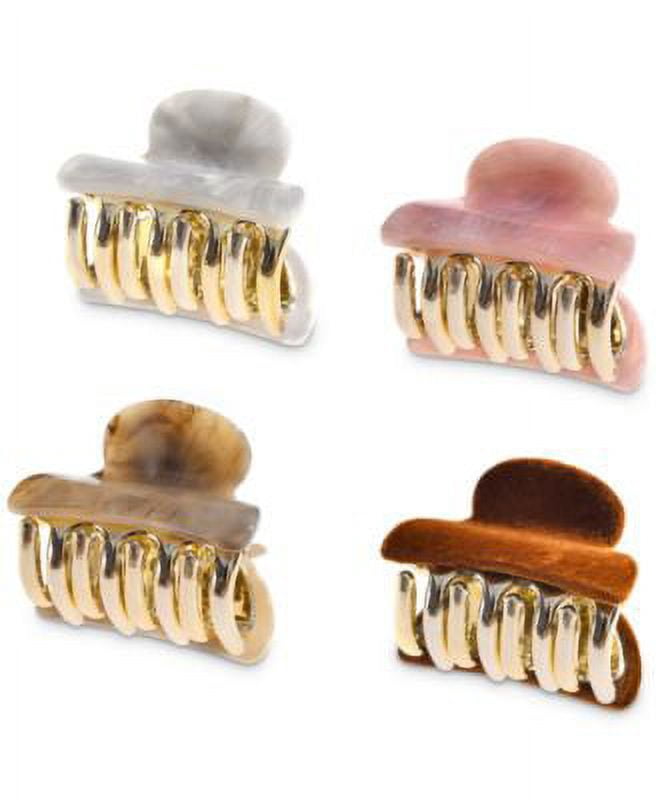 4-Pc. Gold-Tone Multicolor Hair Claw Clip SetFour-piece set - Walmart.com
