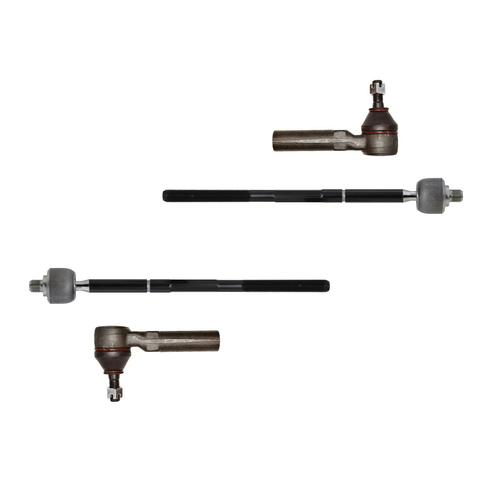 4 Pc Inner & Outer Tie Rod Ends Front Left Right Steering Kit Fits ...