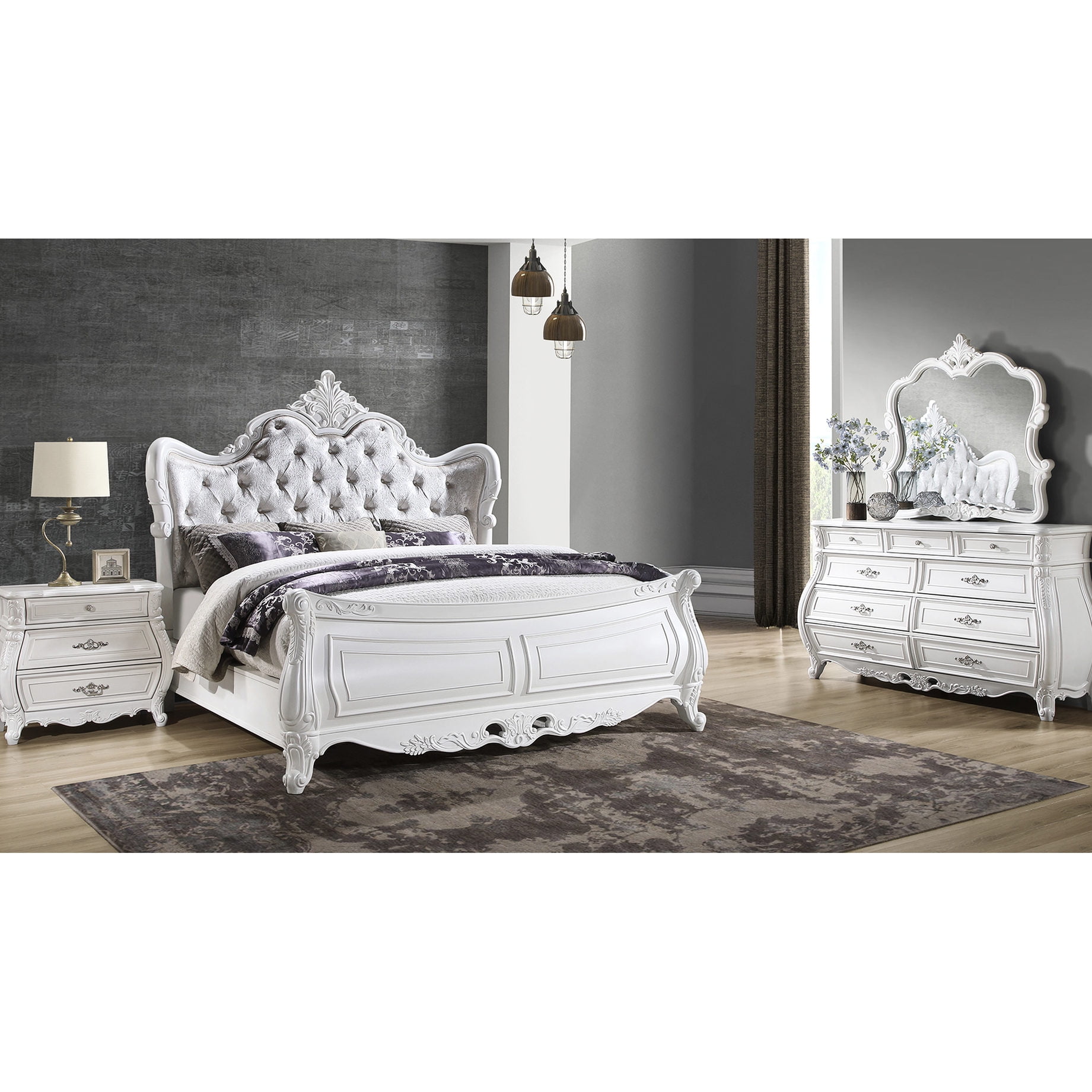 4 Pc King Size Bedroom Furniture | Bedroom Use with Convenient Storage ...