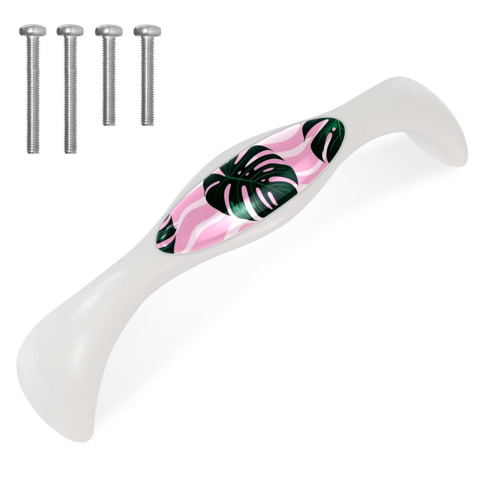 4-Pc,Kitchen Cabinet Handles,Knobs for Cabinets and Drawers,Bathroom Cabinet Knobs,Pink Striped ...