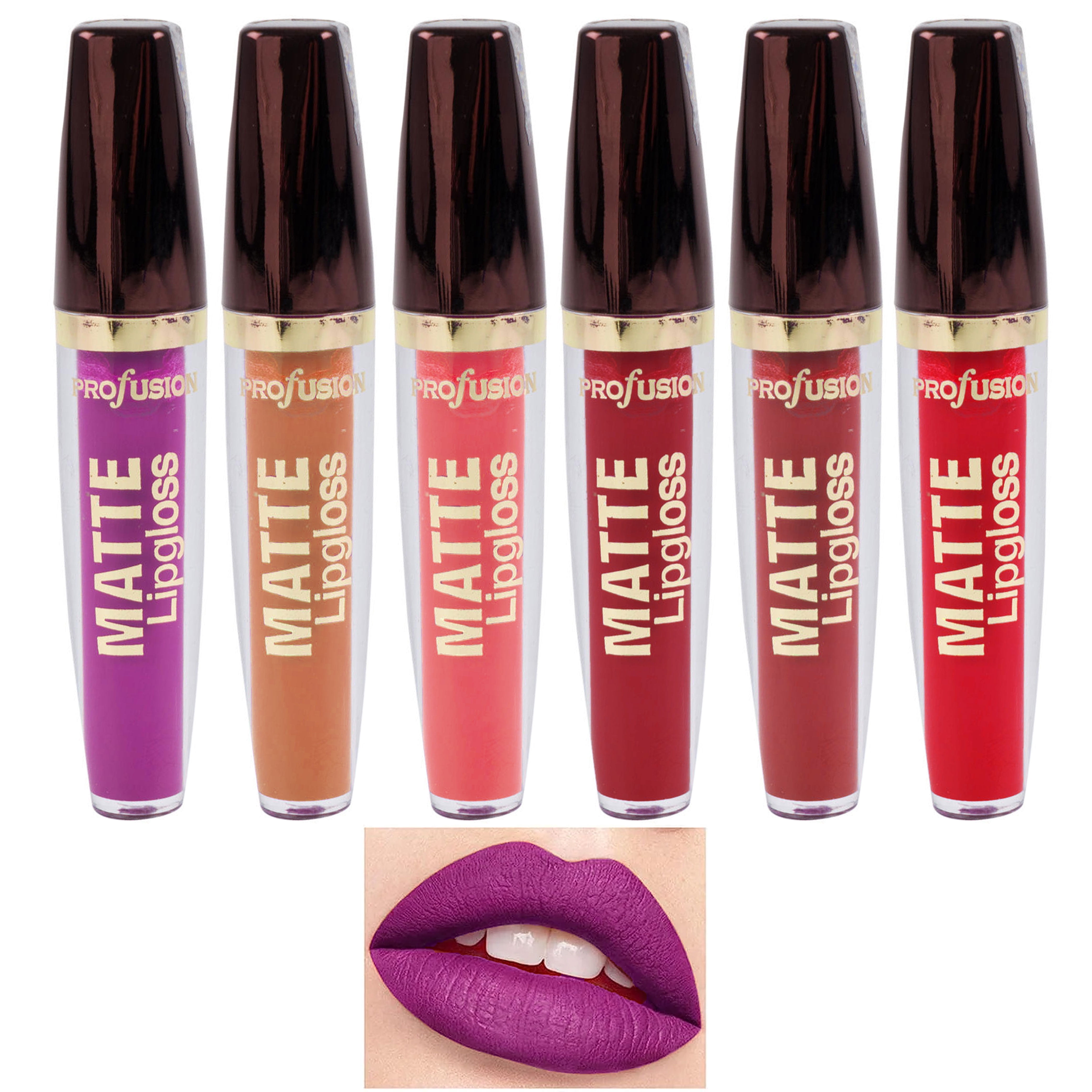 4 Pc Matte Lip Gloss Colors Liquid Cream Lipbalm Lipstick Beauty ...