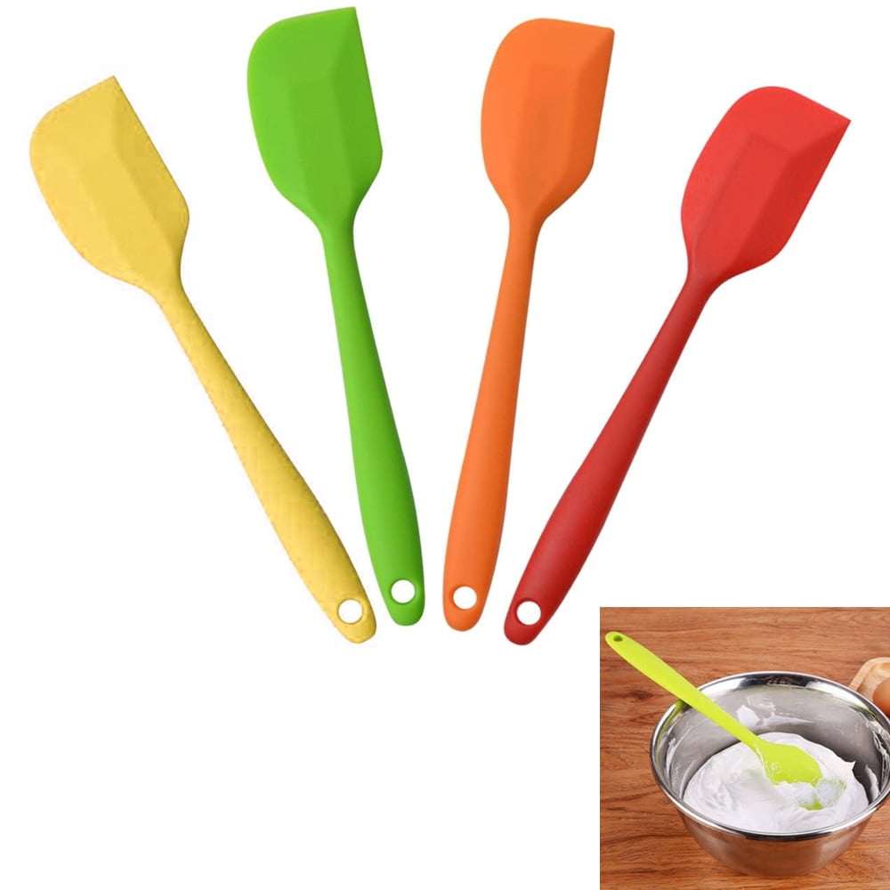 4 Pc Mini Silicone Spatula Mixing Utensil Serving Cooking Heat ...