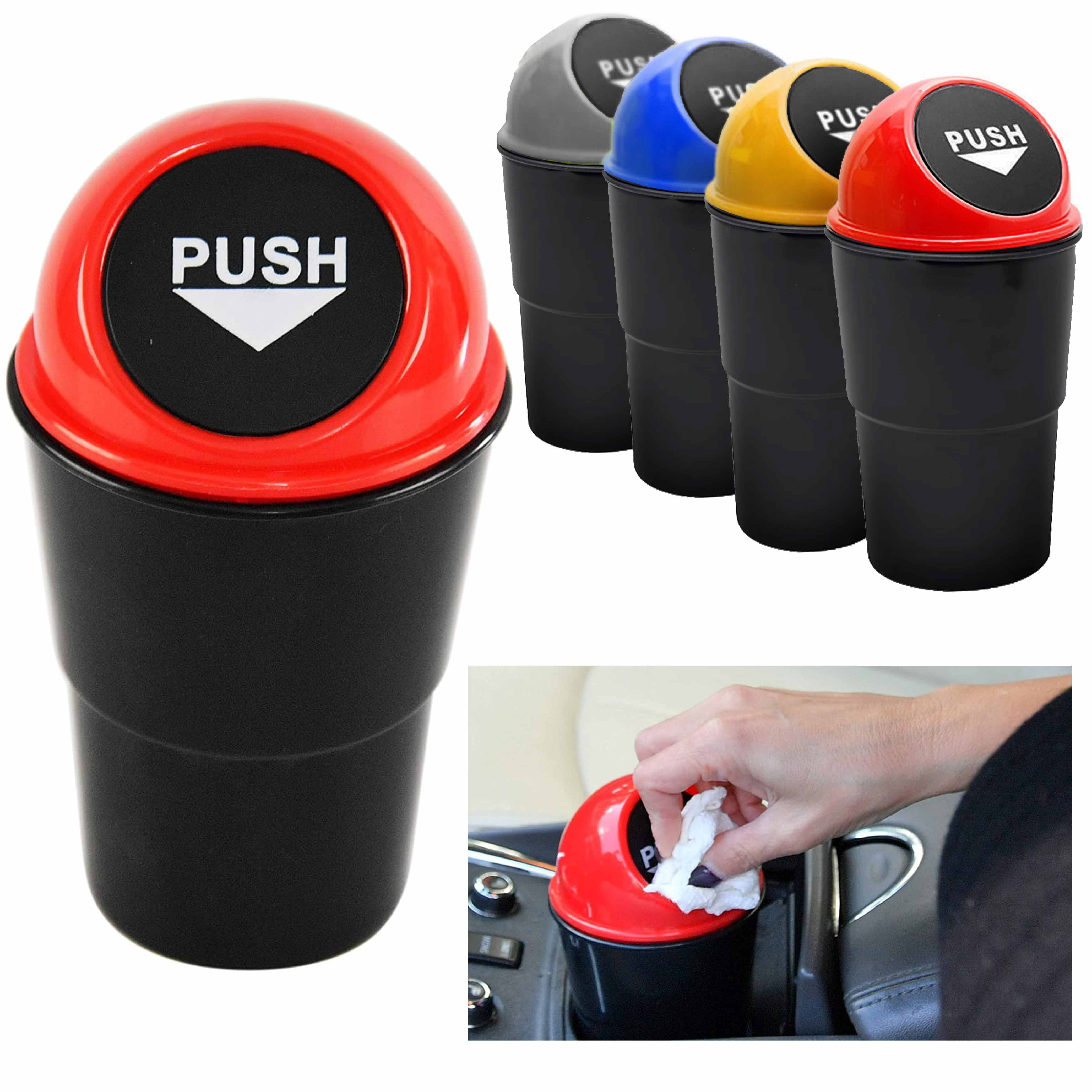 4 Pc Portable Mini Car Garbage Trash Can Bin Wastebasket Butt Bucket ...