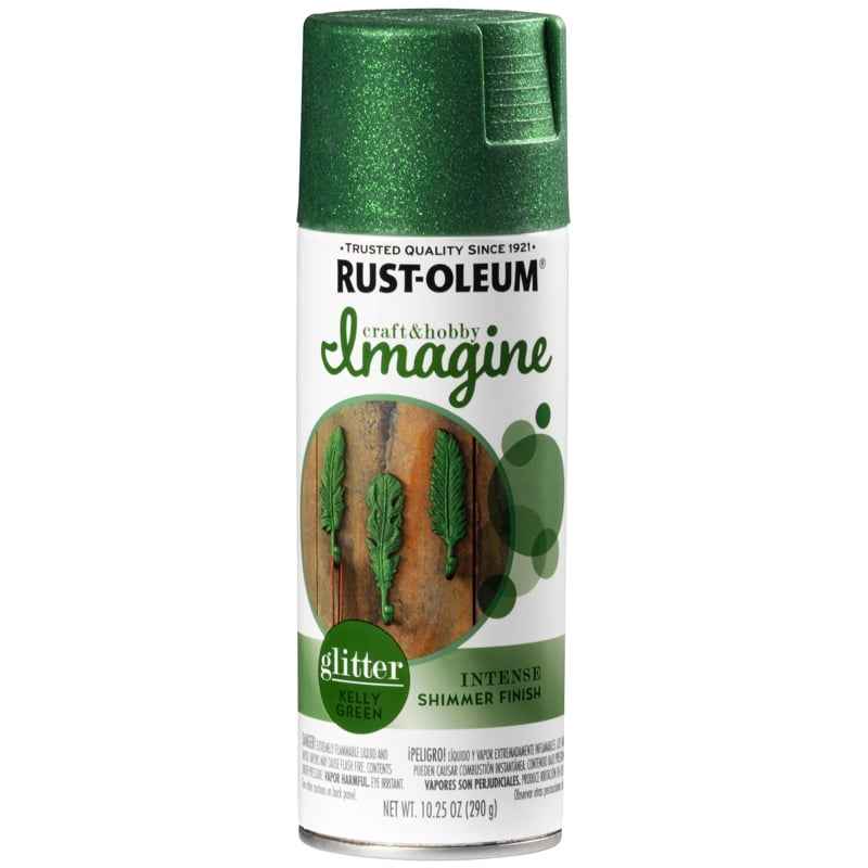 4 Pc, Rust-Oleum Imagine Glitter Kelly Green Spray Paint 10.25 Oz ...