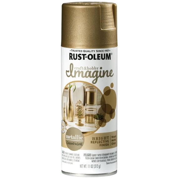 4 Pc, Rust-Oleum Imagine Metallic Champagne Spray Paint 11 Oz - Walmart.com