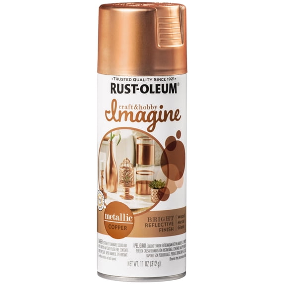 4 Pc, Rust-Oleum Imagine Metallic Copper Spray Paint 11 Oz - Walmart.com