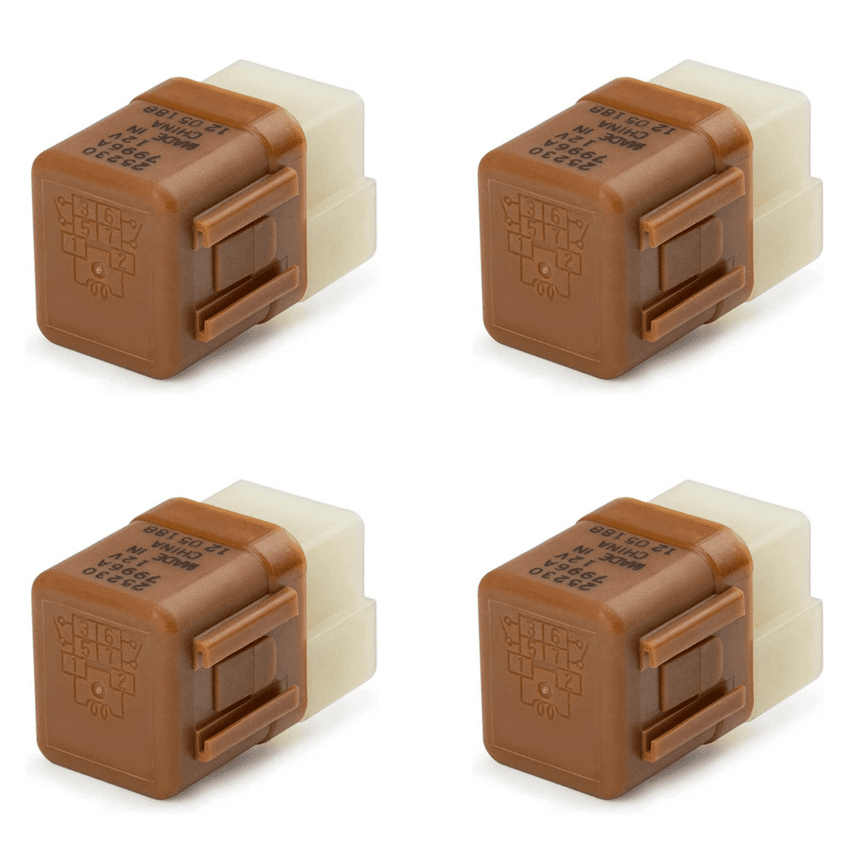4 Pc/Set Auto Relay 6-Pins 25230-7996A 252307996A for VEHICLES ...