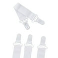 4 Pc Sheet Grippers Bed Elastic Straps Fasteners Clasp Suspender Clips ...