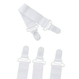 4 Pc Sheet Grippers Bed Elastic Straps Fasteners Clasp Suspender Clips ...