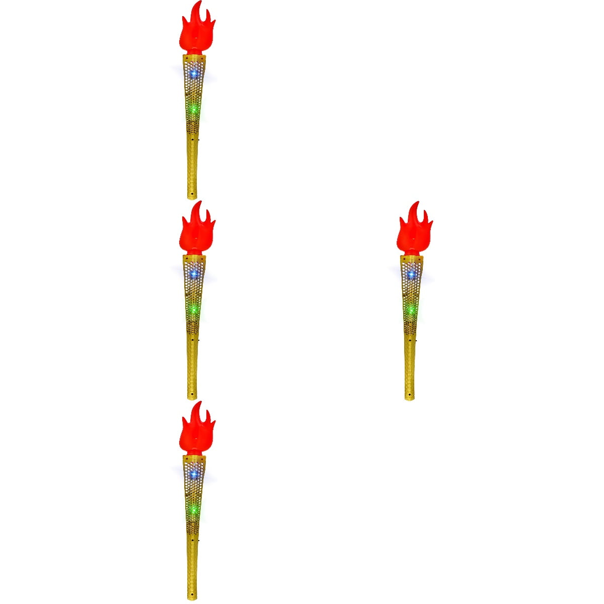 4 Pc Simulation Torch Sports Performance Prop Plastic Torches Childrens ...