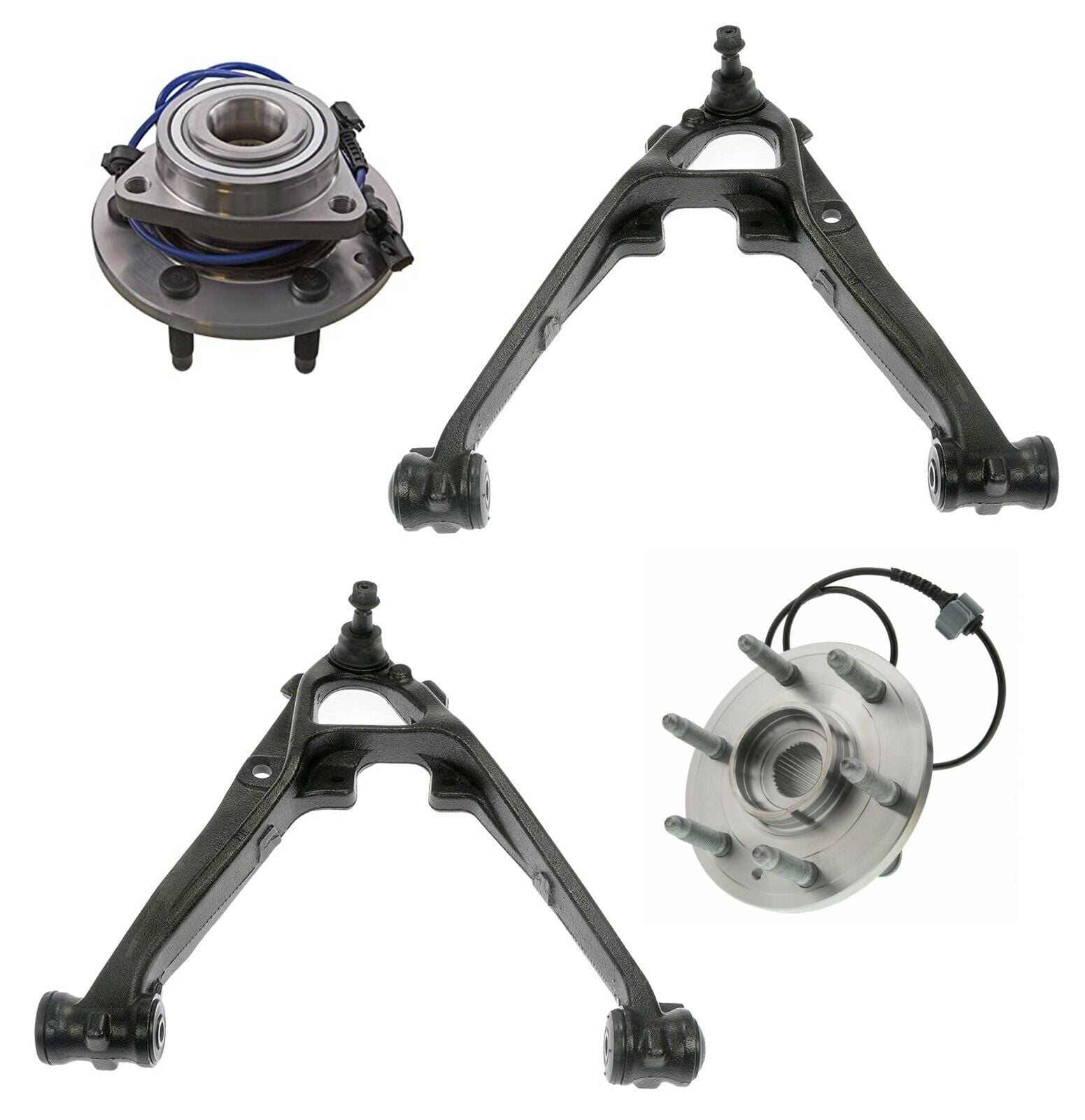 4 Pc Suspension Kit Lower Control Arms & Ball Joints, Wheel Bearing ...