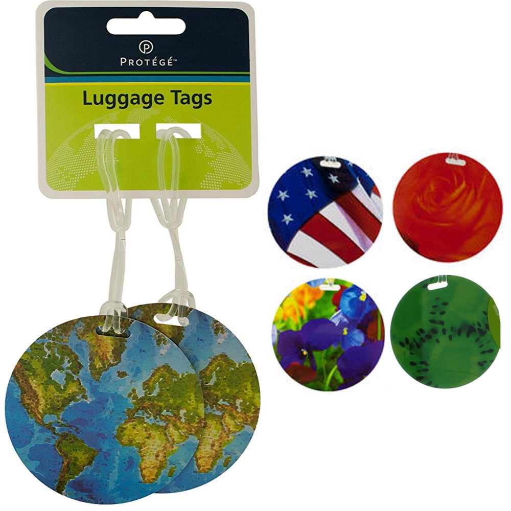 4 Pc Travel Luggage Bag Tag Plastic Suitcase Baggage Backpack Label ...