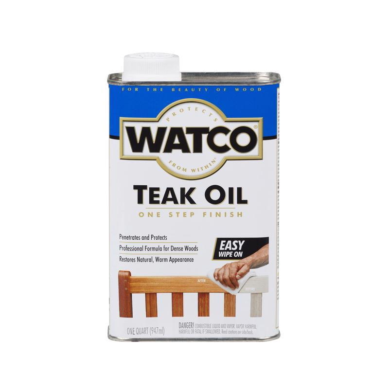 4 Pc, Watco Transparent Clear Oil-Based Teak Oil 1 Qt - Walmart.com