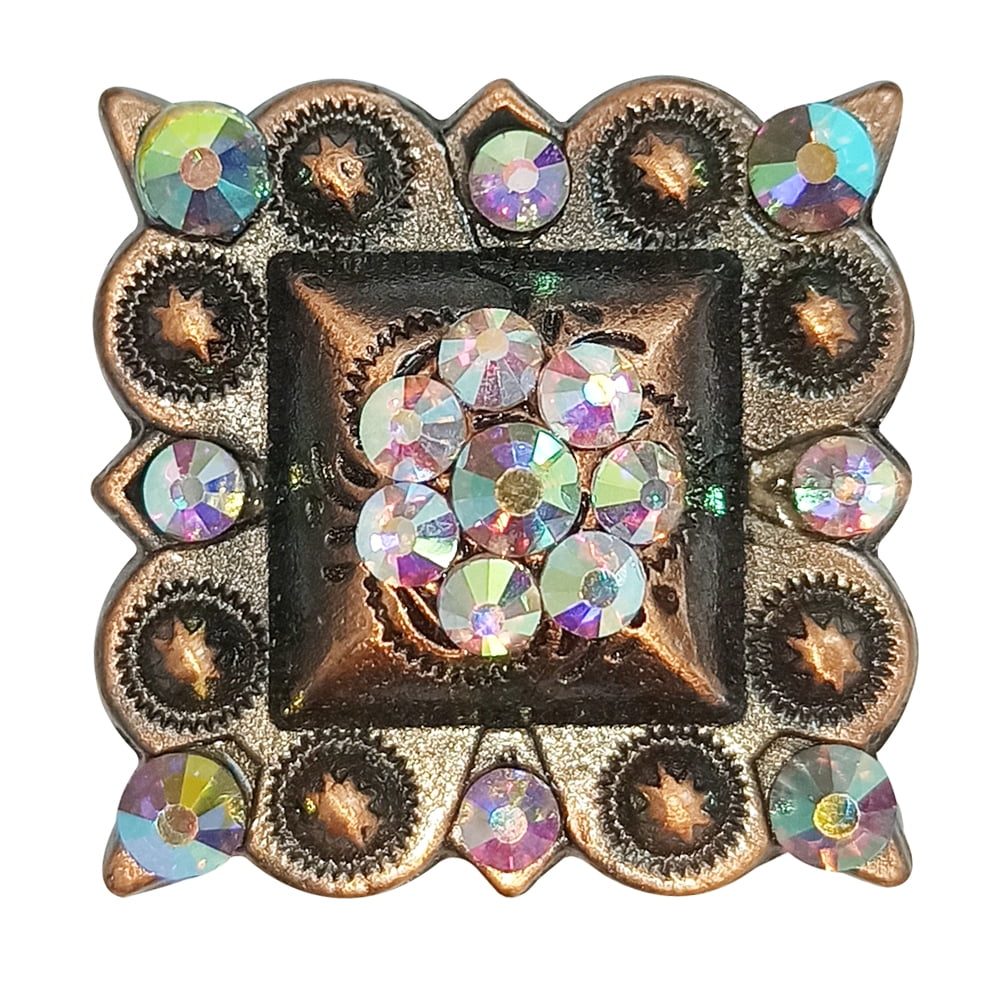 4 Pc Western Screw Back Square Berry Concho Copper Cowgirl Hilason ...