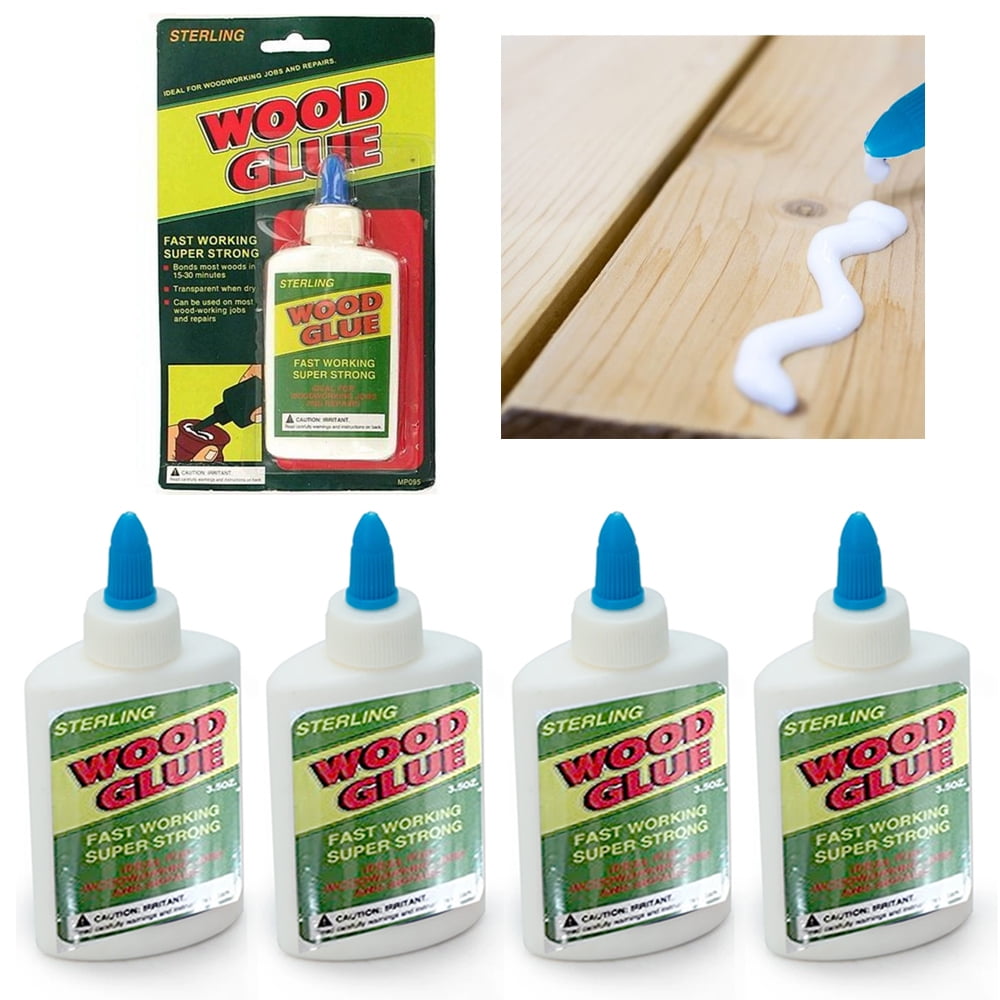 4 Pc Wood Glue Super Strong Carpenter Repair Adhesive Bond Fast Dry ...
