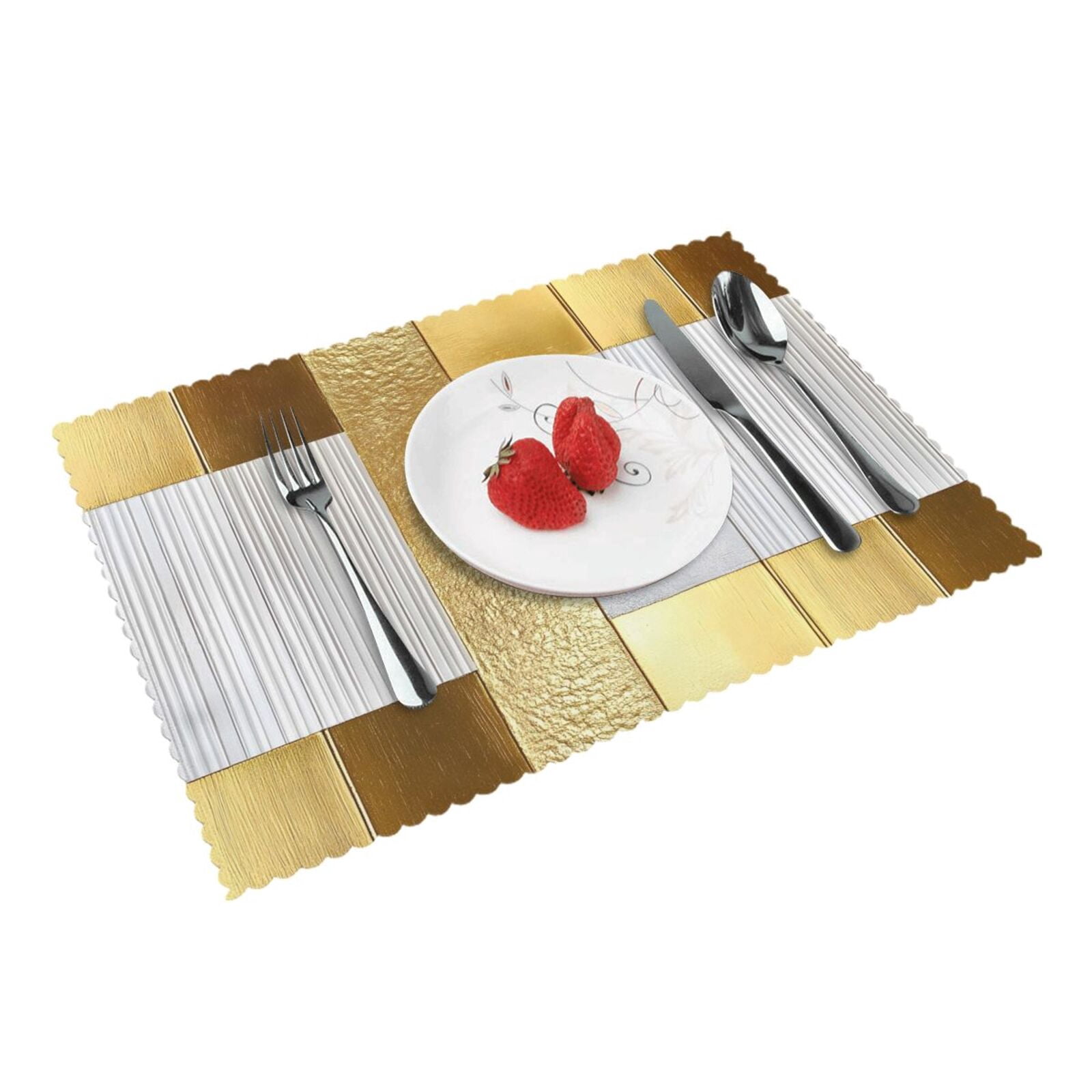4 Pce Oil Proof And Heat Insulation Tray Mat 12x18in Western Dining ...