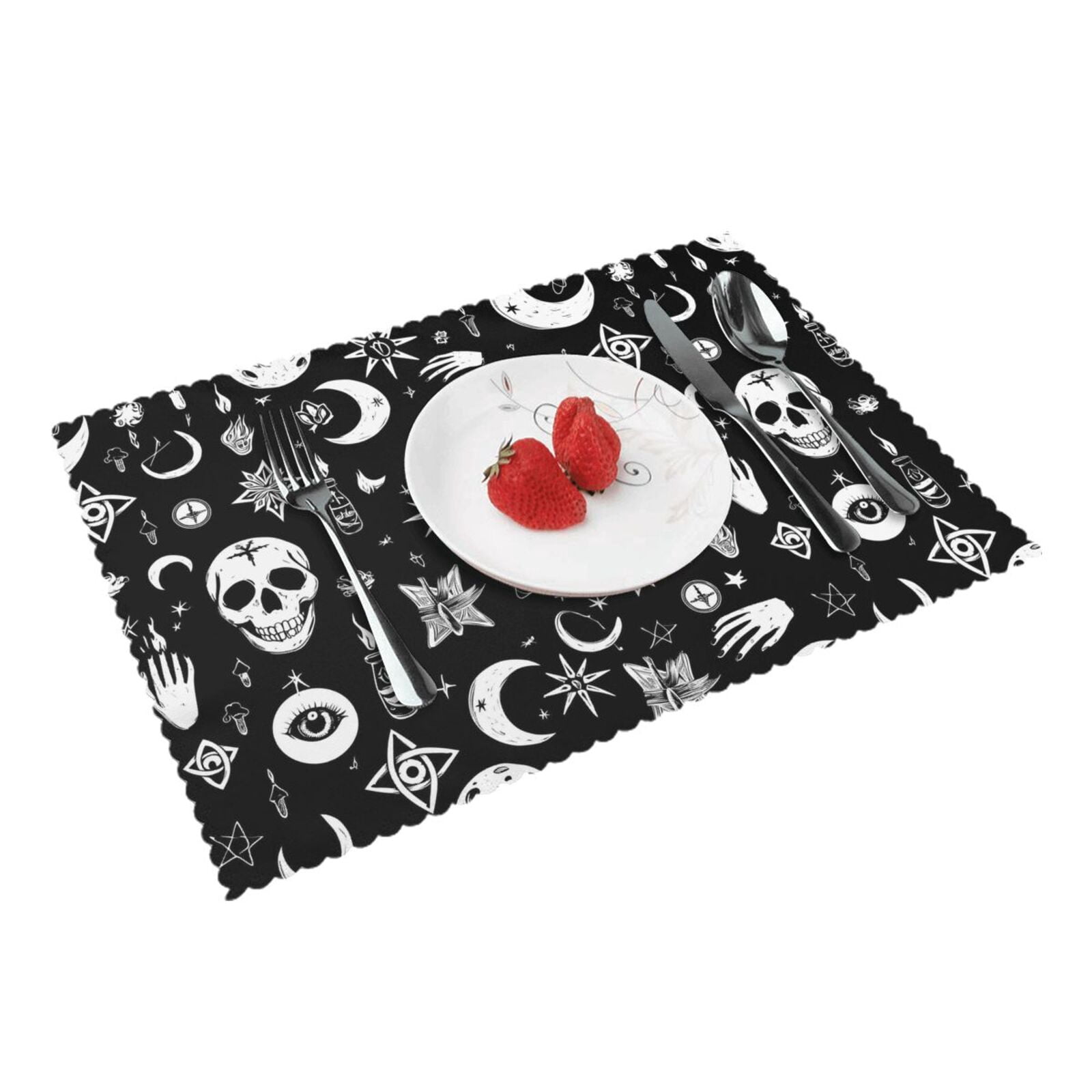 4 Pce Oil Proof And Heat Insulation Tray Mat 12x18in Western Dining ...