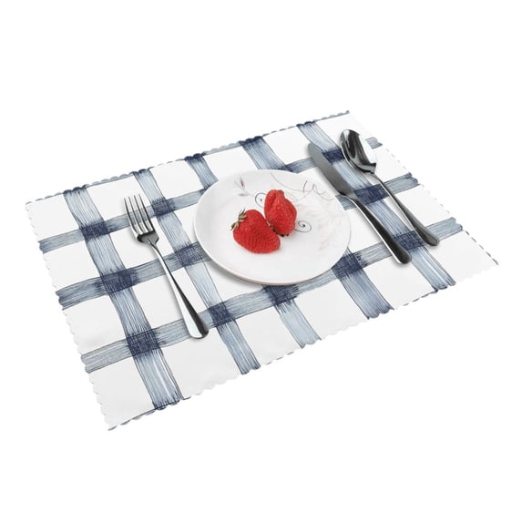 4 Pce Oil Proof And Heat Insulation Tray Mat 12x18in Western Dining ...