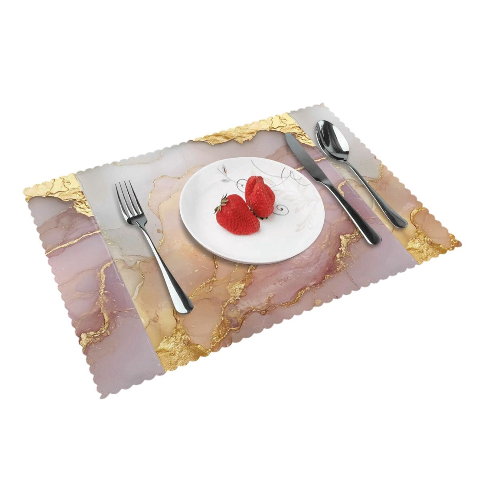 4 Pce Oil Proof And Heat Insulation Tray Mat 12x18in Western Dining ...