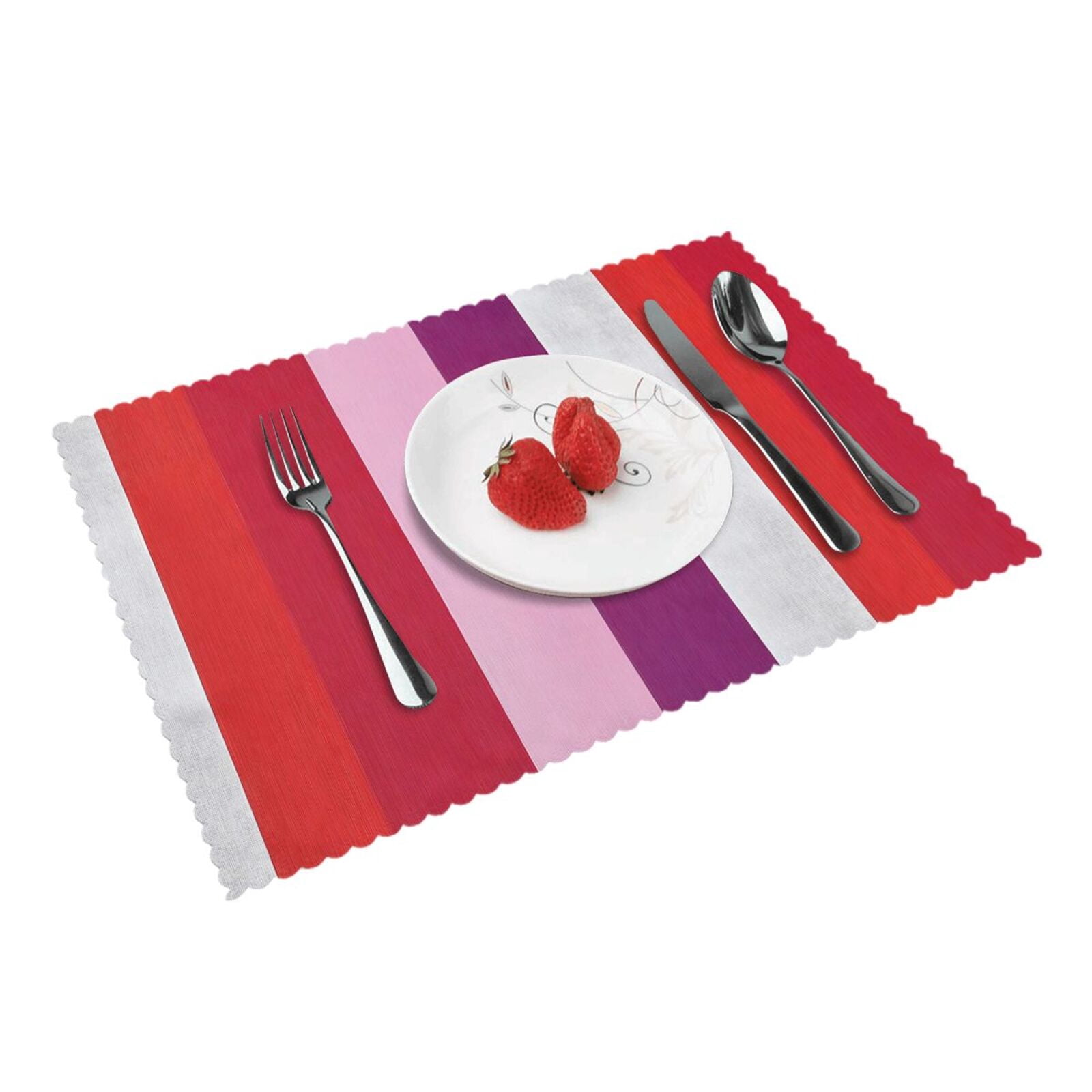 4 Pce Oil Proof And Heat Insulation Tray Mat 12x18in Western Dining ...