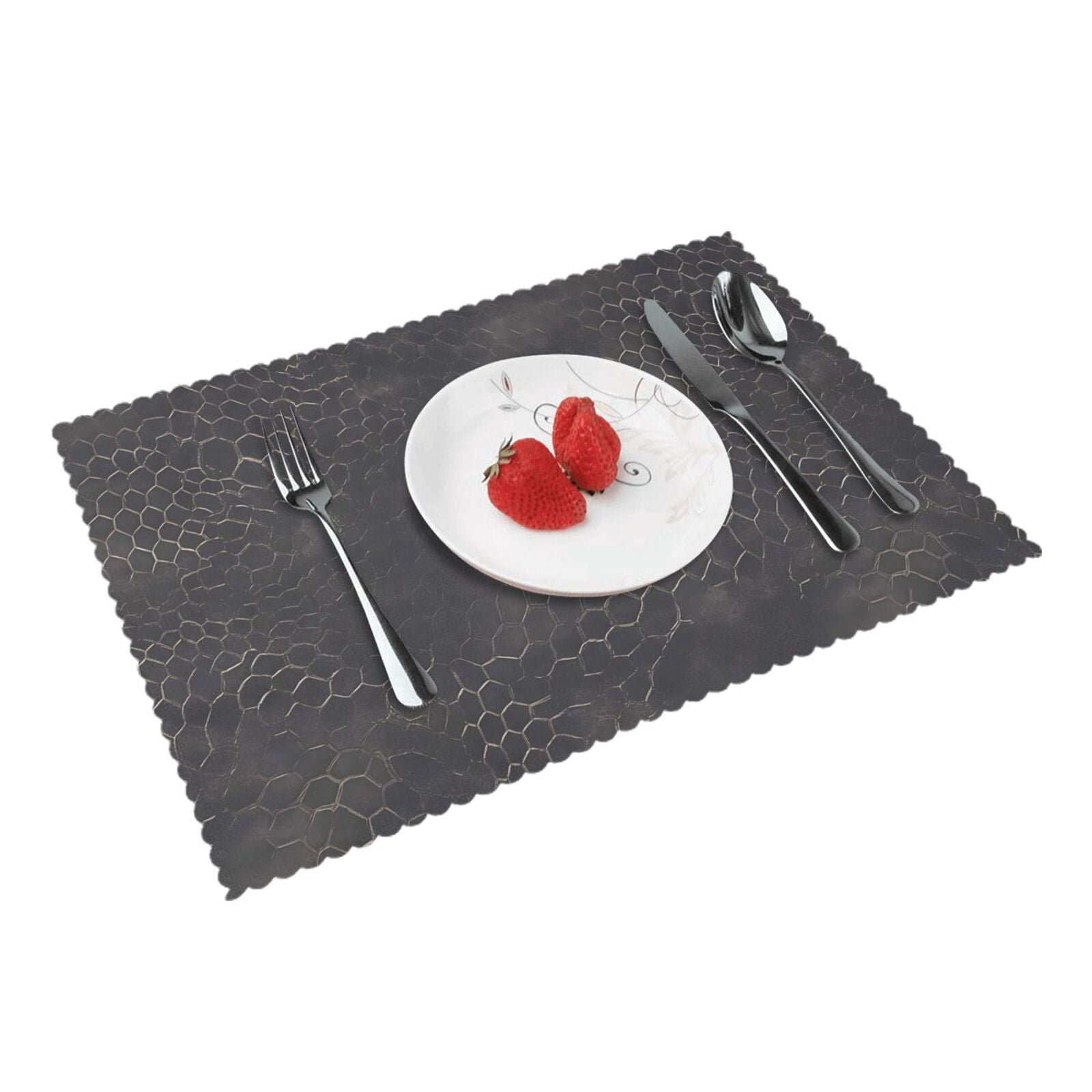4 Pce Oil Proof And Heat Insulation Tray Mat 12x18in Western Dining ...