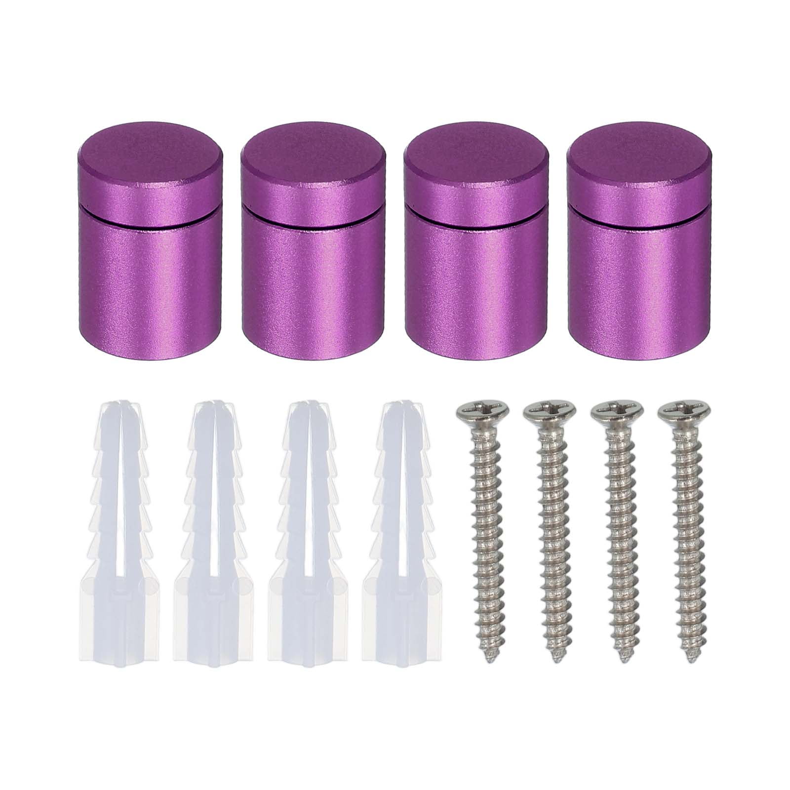 4 Pcs 0.51" x 0.6"Standoff Screws Aluminum Alloy Wall Mount Sign ...