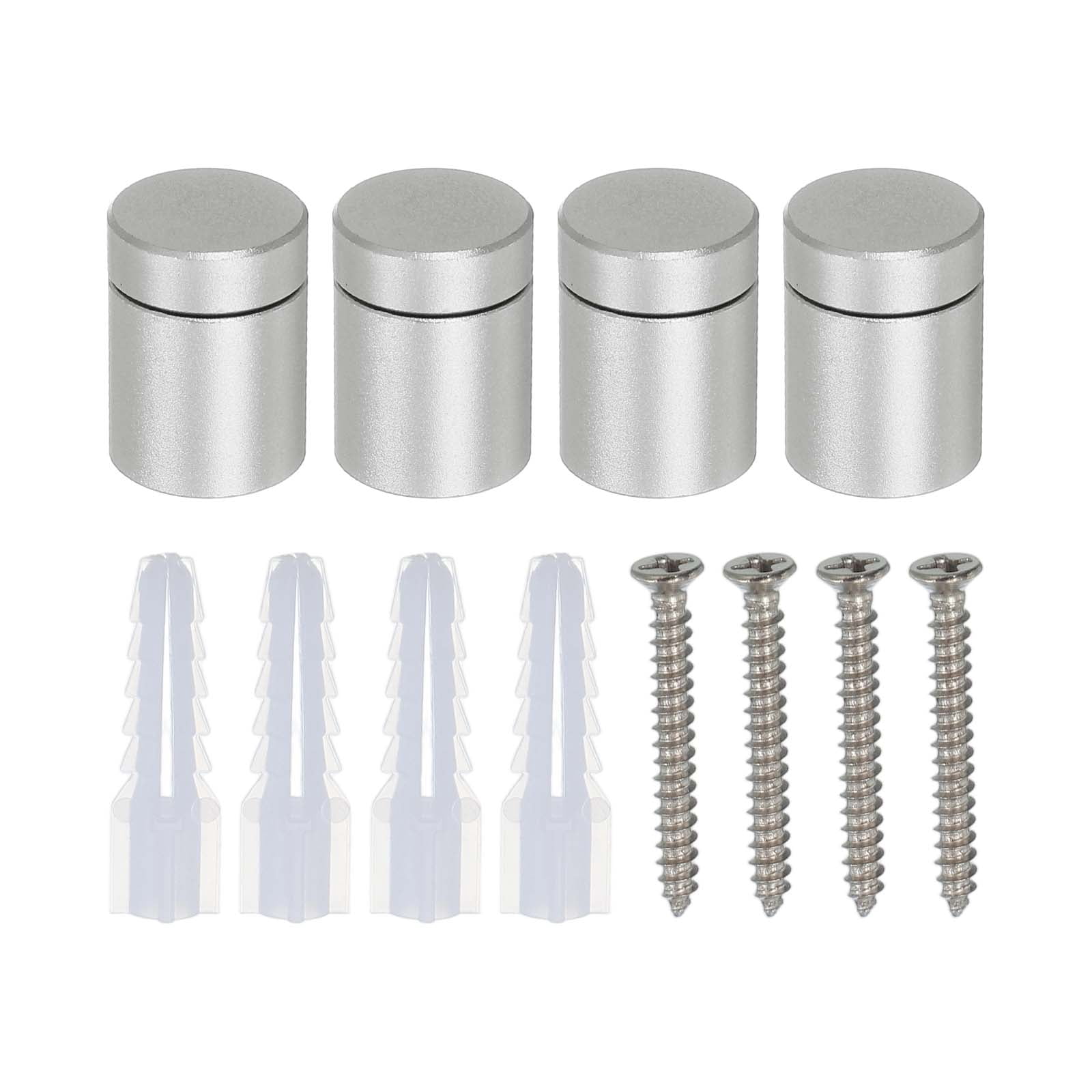 4 Pcs 0.51" x 0.6"Standoff Screws Aluminum Alloy Wall Mount Sign ...